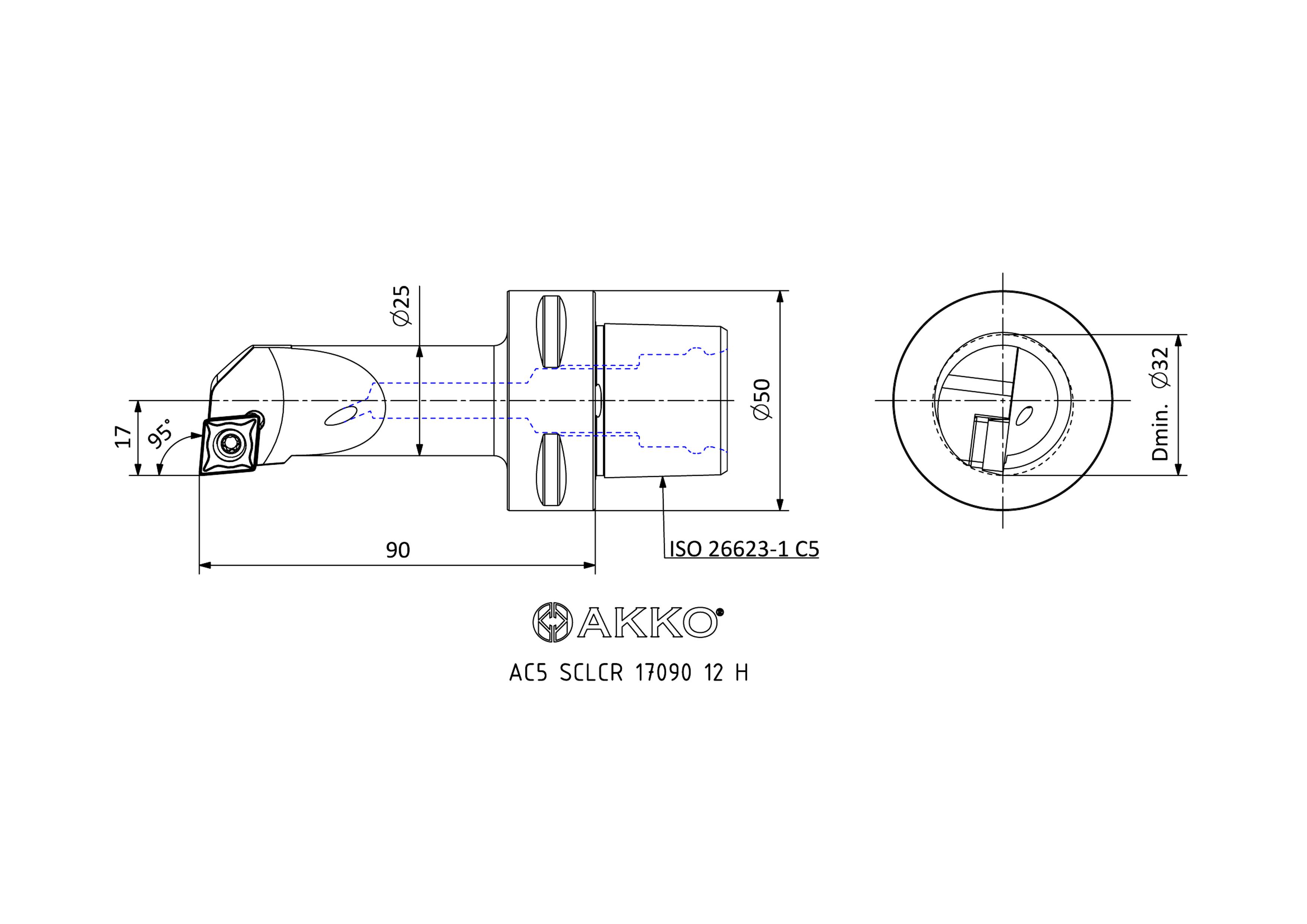 AC5 SCLCR 17090 12 H - DELİK TORNALAMA - AKKO METAL WORKING TOOLS ...