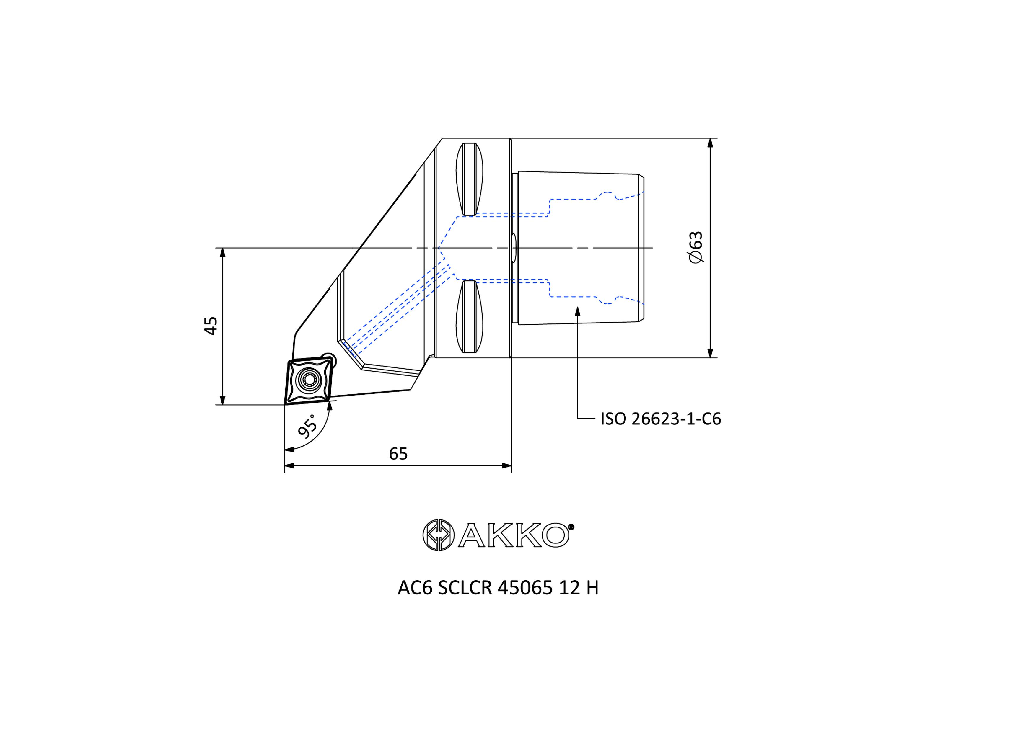 AC6 SCLCR 45065 12 H - POLYGONAL TAPER TOOL HOLDERS - AKKO METAL ...